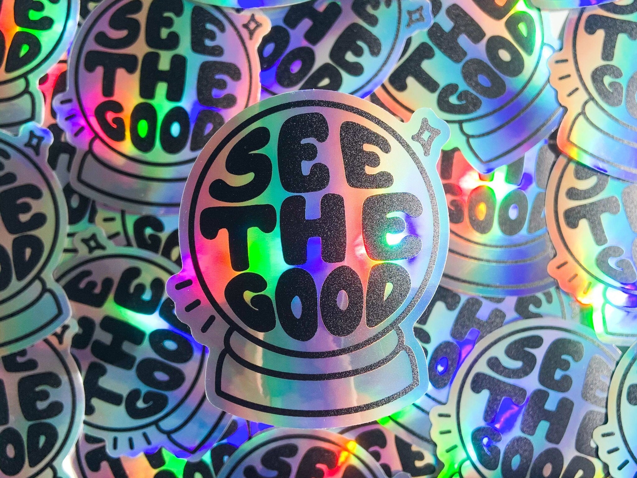 See the Good Holographic Vinyl Sticker Crystal Ball Sticker | Etsy