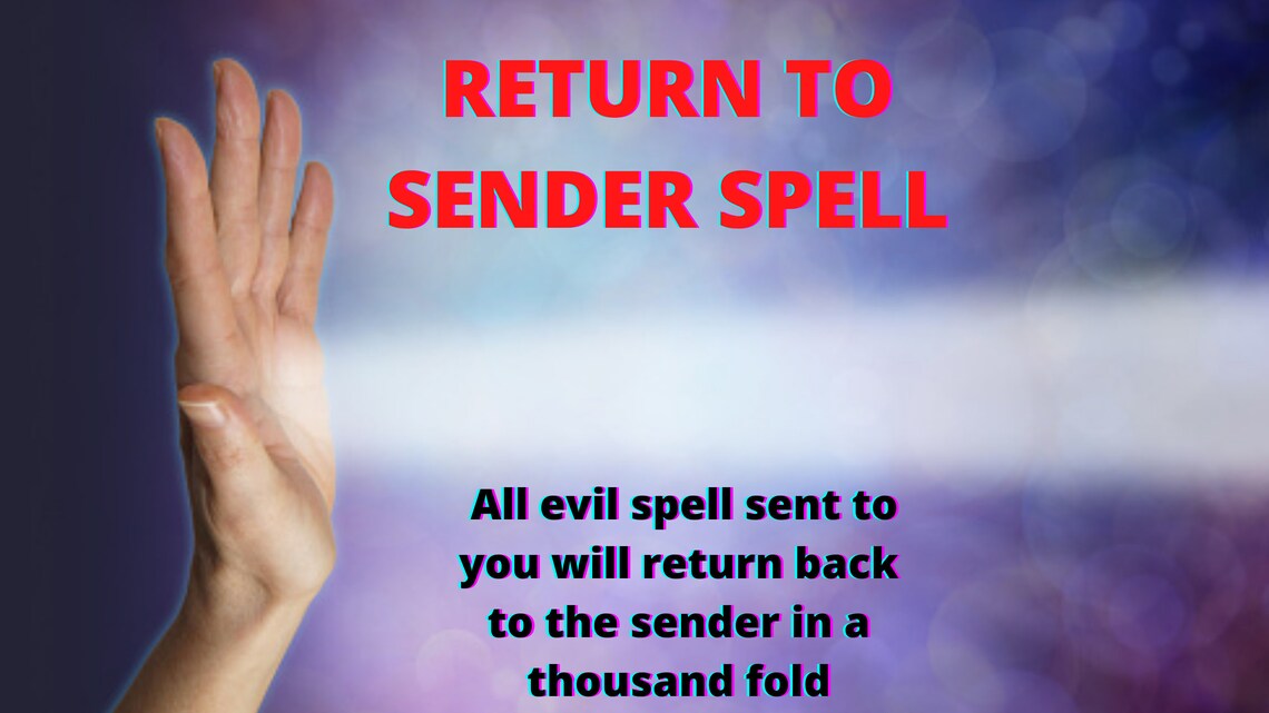 Powerful Return to Sender Spell. All Evil Spell Sent to You - Etsy
