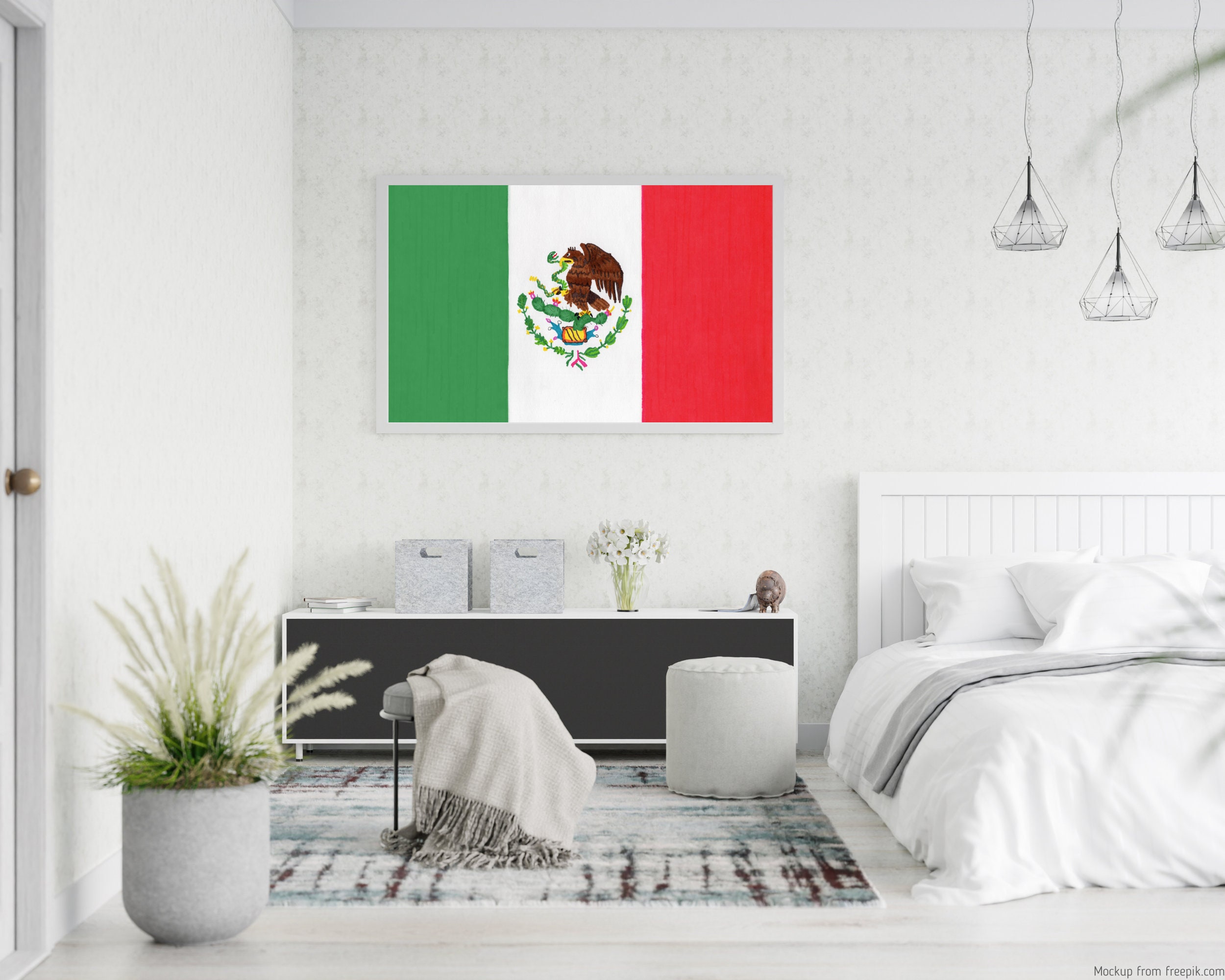 Mexico Flag Wall Art, Instant Digital Download, Printable Wall Art, JPG ...