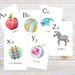 Watercolor Alphabet Flash Cards • Educational • ABC • Homeschool ...