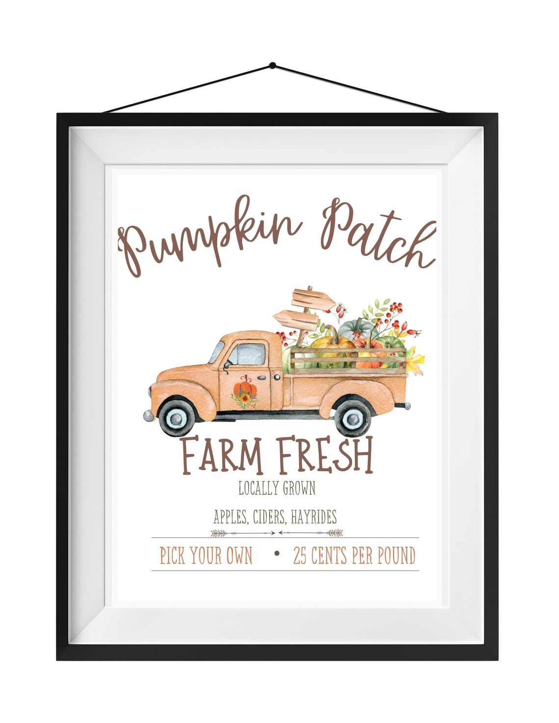 Pumpkin Patch Sign, Printable Fall Decor, DIY Fall Decor, PDF Download ...