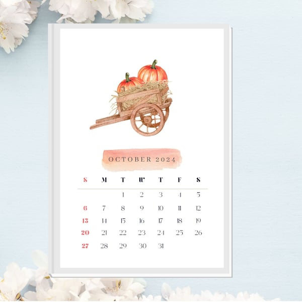 Watercolor Calendar - Etsy
