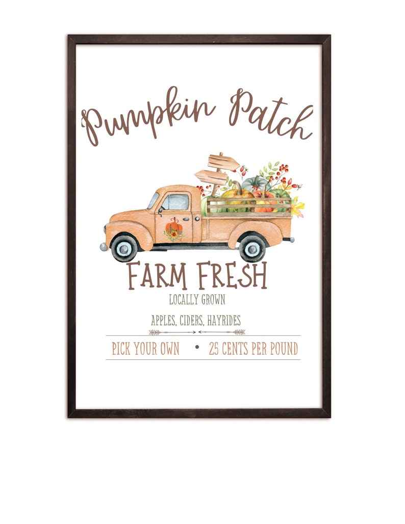 Pumpkin Patch Sign, Printable Fall Decor, DIY Fall Decor, PDF Download ...