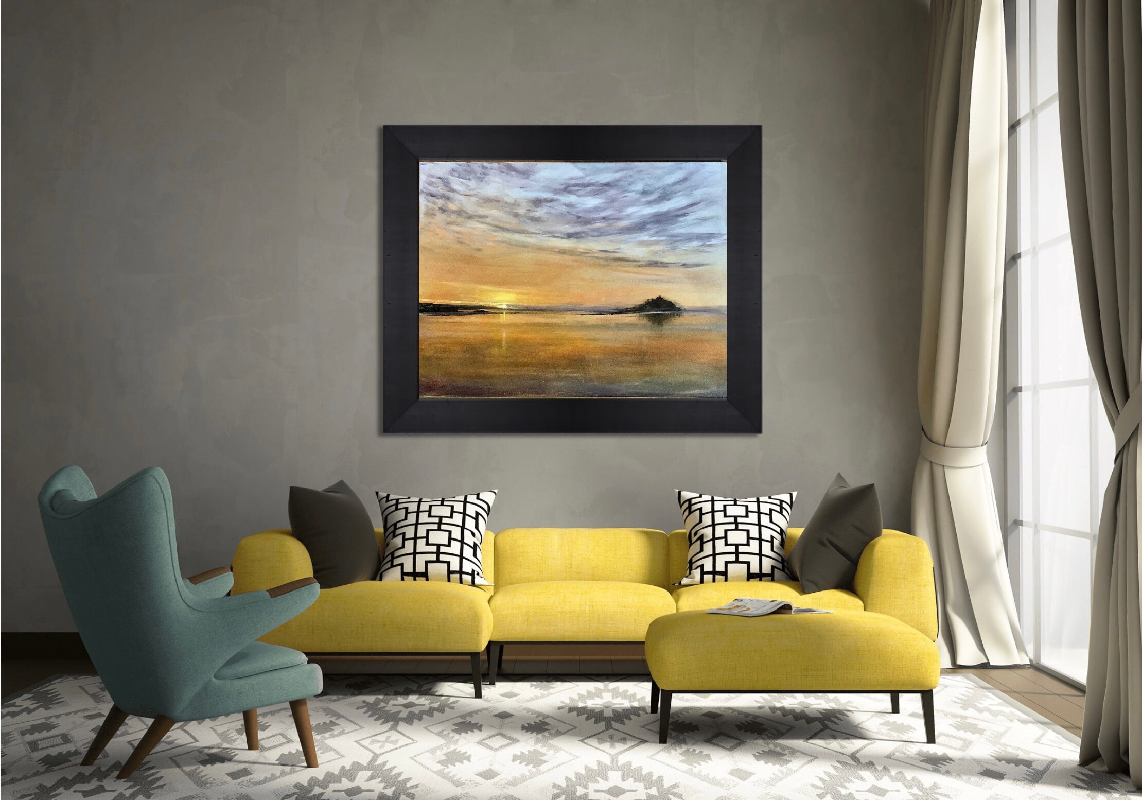 St Michaels Mount Cornwall. Sun Setting. - Etsy