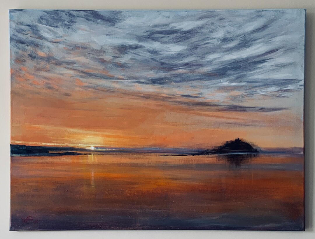 St Michaels Mount Cornwall. Sun Setting. - Etsy