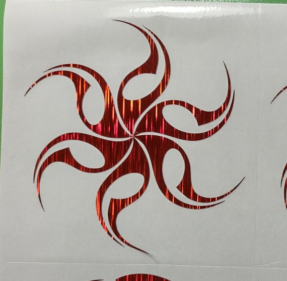 Tribal Flames Holographic Vinyl Decals. New Custom Decals for - Etsy