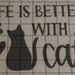 Life is Better With a Cat Vinyl Decal. Love Cat. Kitten. New. Decals ...
