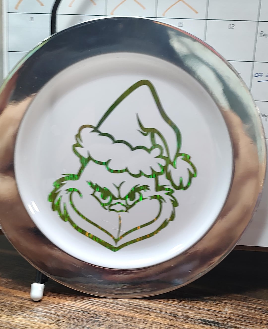 The GRINCH Green Holographic Vinyl Decal. Mean Grinch Face. Christmas ...