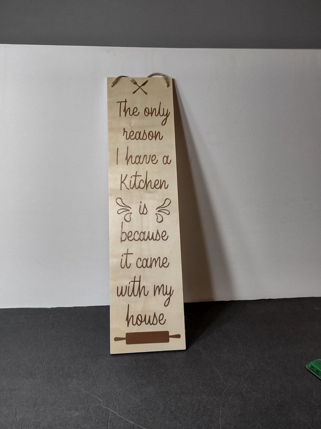 Funny Kitchen Wood Sign: "the Only Reason", Handmade Home Decor (5x16 ...
