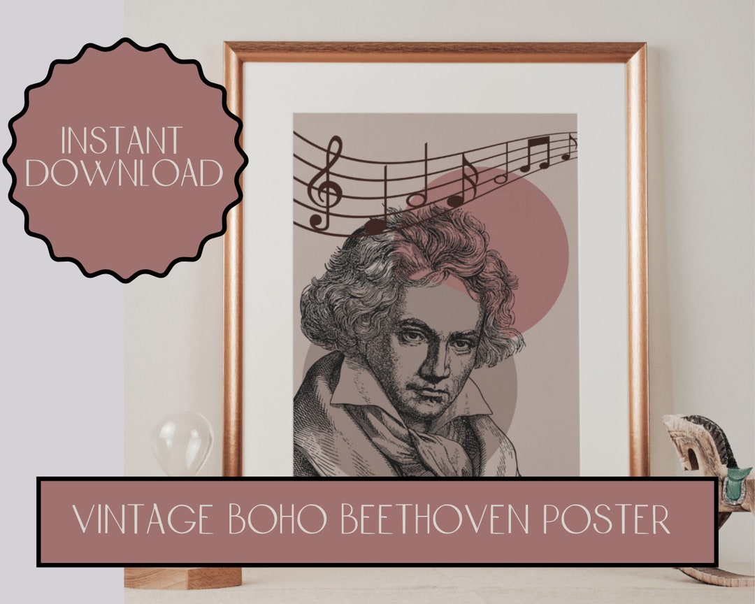 Vintage Beethoven Art Print Digital Download Vintage Print Beethoven ...