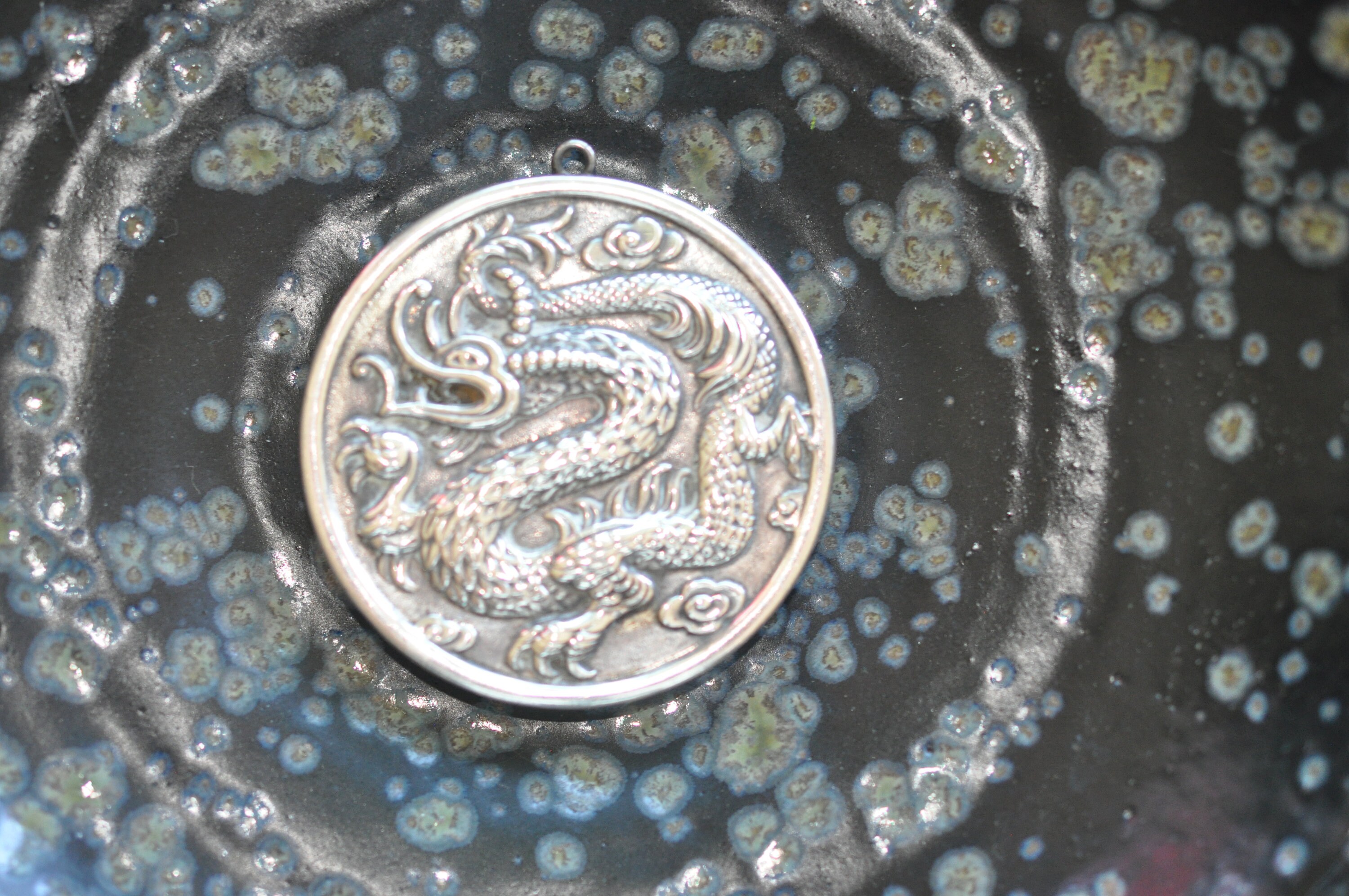 Reed & Barton Sterling Silver Ming Dragon Mirror Pendant 1970 - Etsy