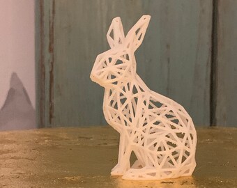 3D Printed Mini Wireframe Bunny Rabbit Easter Decoration | Etsy