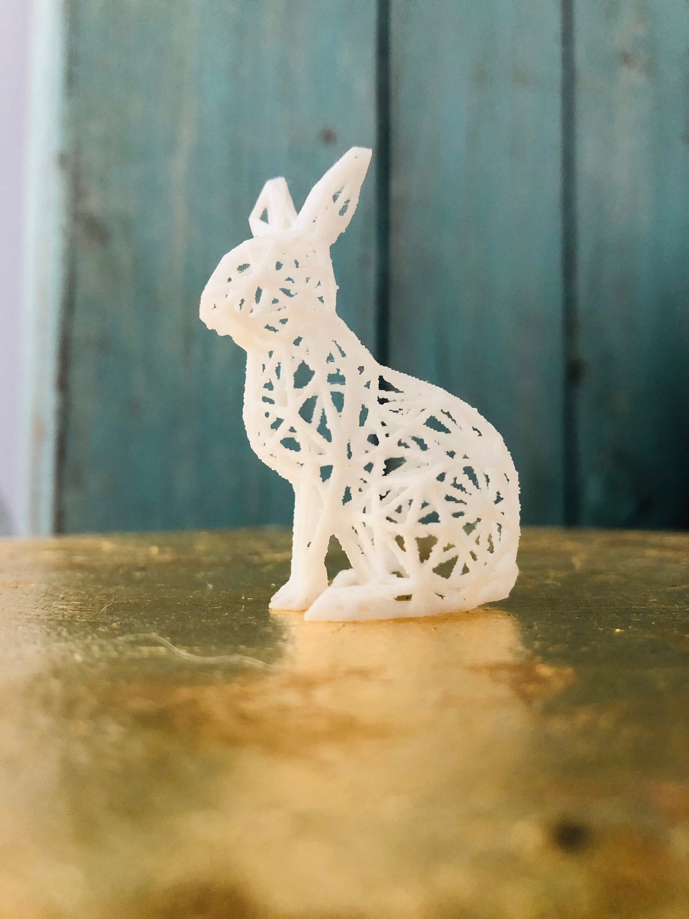 3D Printed Mini Wireframe Bunny Rabbit Easter Decoration Ornament - Etsy