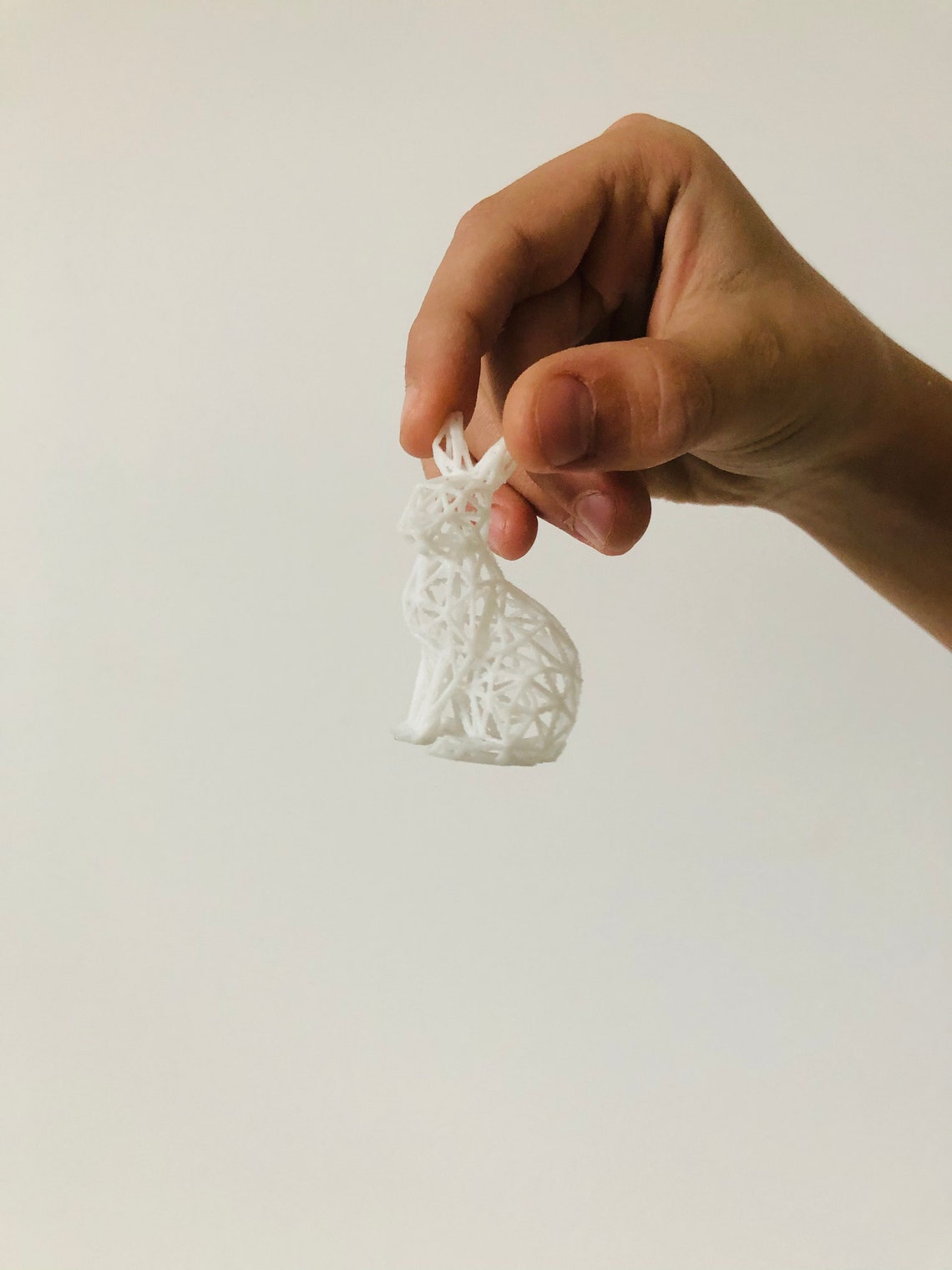 3D Printed Mini Wireframe Bunny Rabbit Easter Decoration Ornament - Etsy