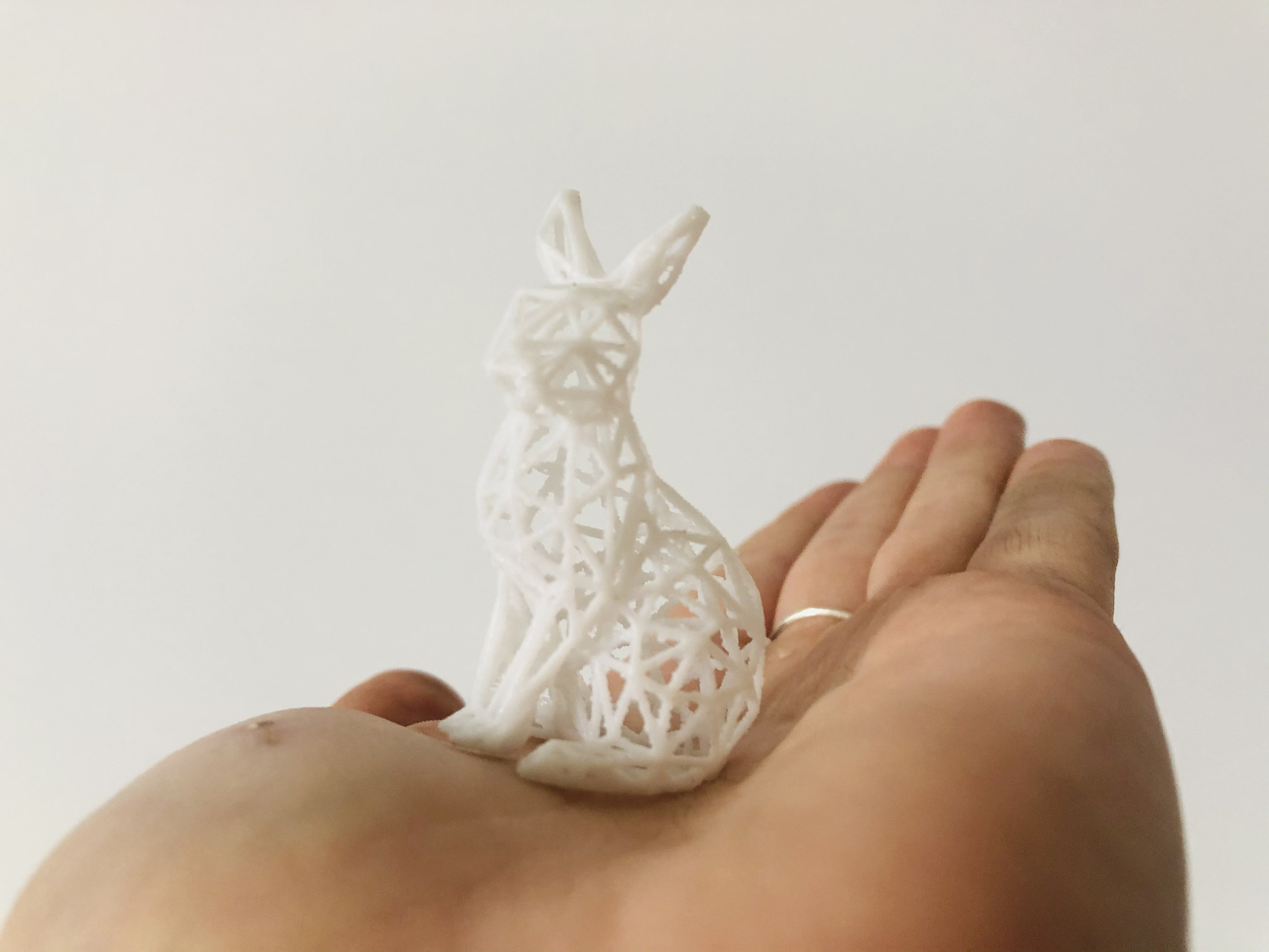 3D Printed Mini Wireframe Bunny Rabbit Easter Decoration Ornament - Etsy