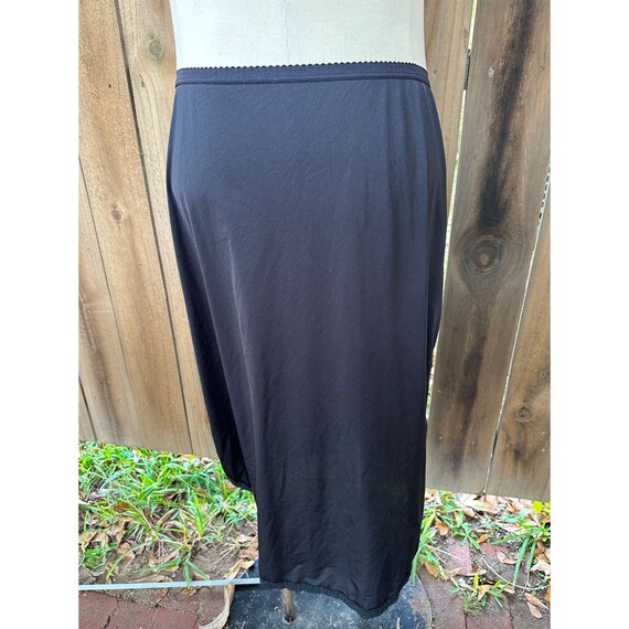 Vintage Shadowline Silky Nylon Half Slip Black 2x Gem