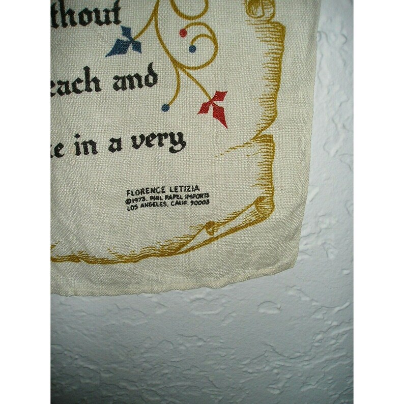 Vintage 70s FRIENDSHIP POEM Linen Tea Dish Towel - Etsy