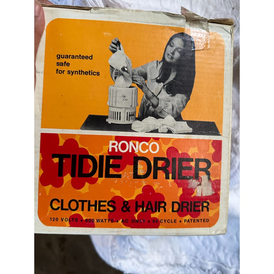Vintage 1970's RONCO as Seen on Tv TIDIE DRIER Clothes & Hair Dryer ...