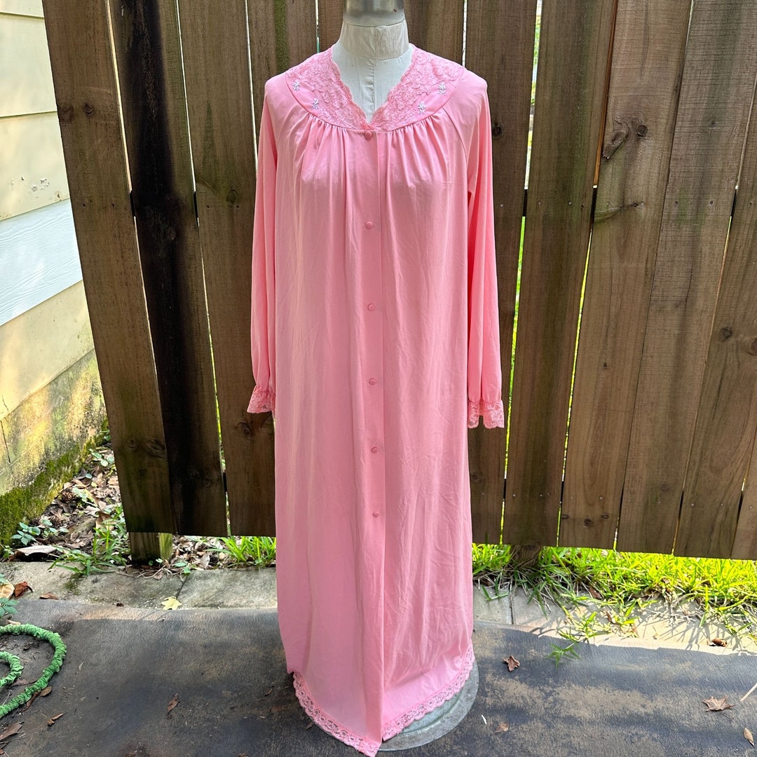 Vintage 70s SHADOWLINE Pink Embroidered Lace Chiffon Trim - Etsy