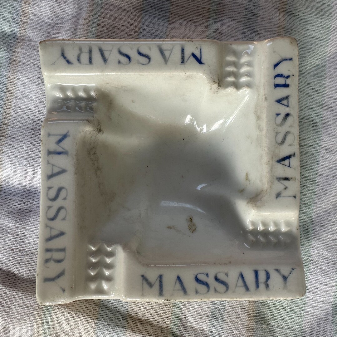Vintage MASSARY Art Deco Advertising CIGAR ASHTRAY Ceramic - Etsy
