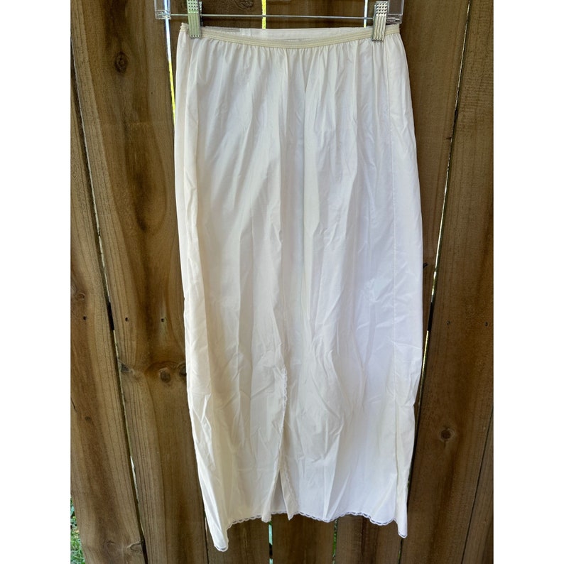Vintage VASSARETTE MAXI Half SLIP Long Petticoat L Cream Double ...
