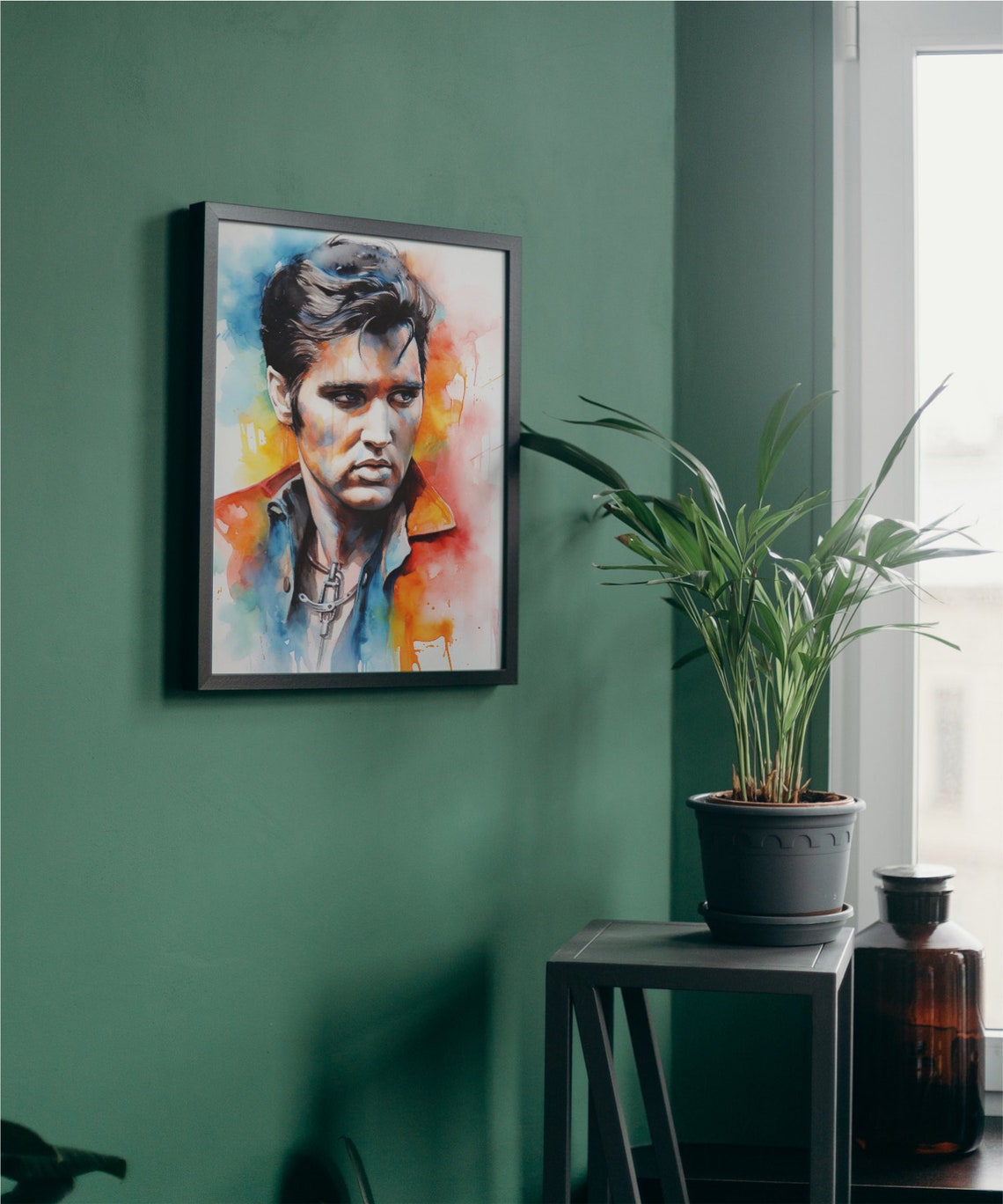 Elvis Presley Watercolor Painting - Digital Print - Etsy