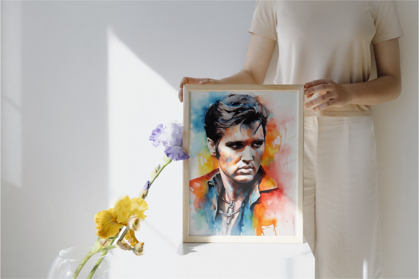 Elvis Presley Watercolor Painting - Digital Print - Etsy