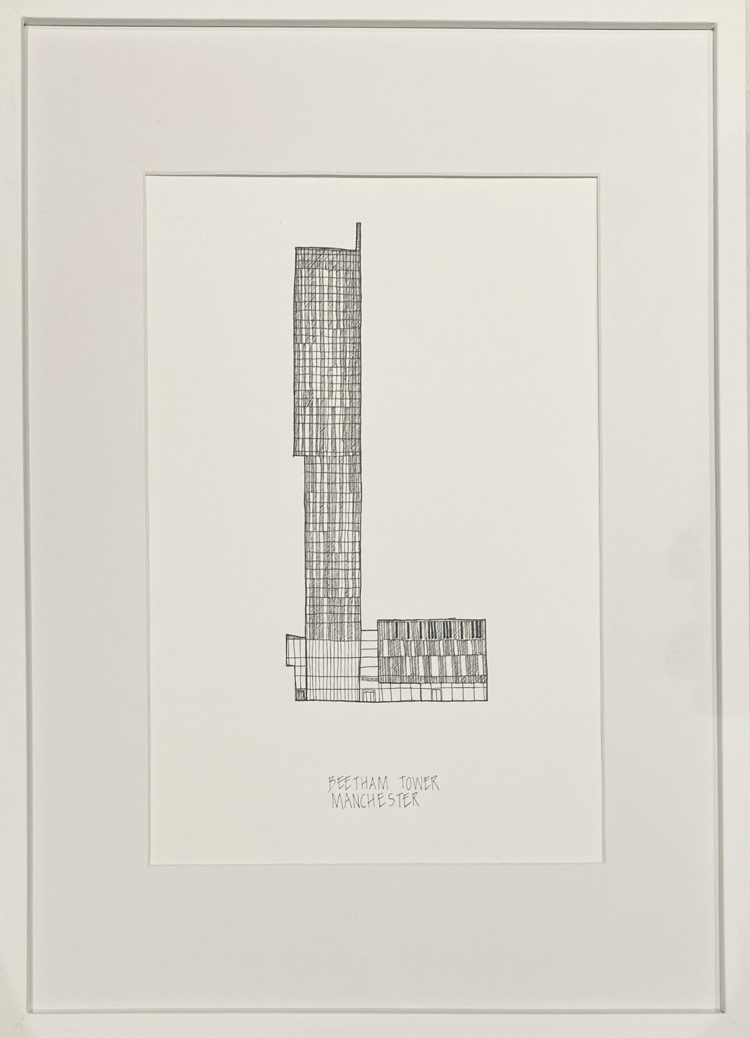 Print Beetham Tower Manchester Drawing - Etsy