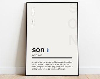Son Definition Poster - Etsy
