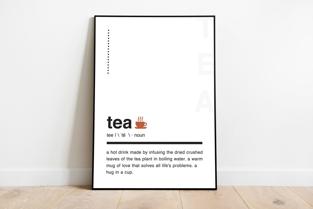 Tea Definition Wall Art/printable Wall Art/tea Wall Art/tea Wall Decor ...