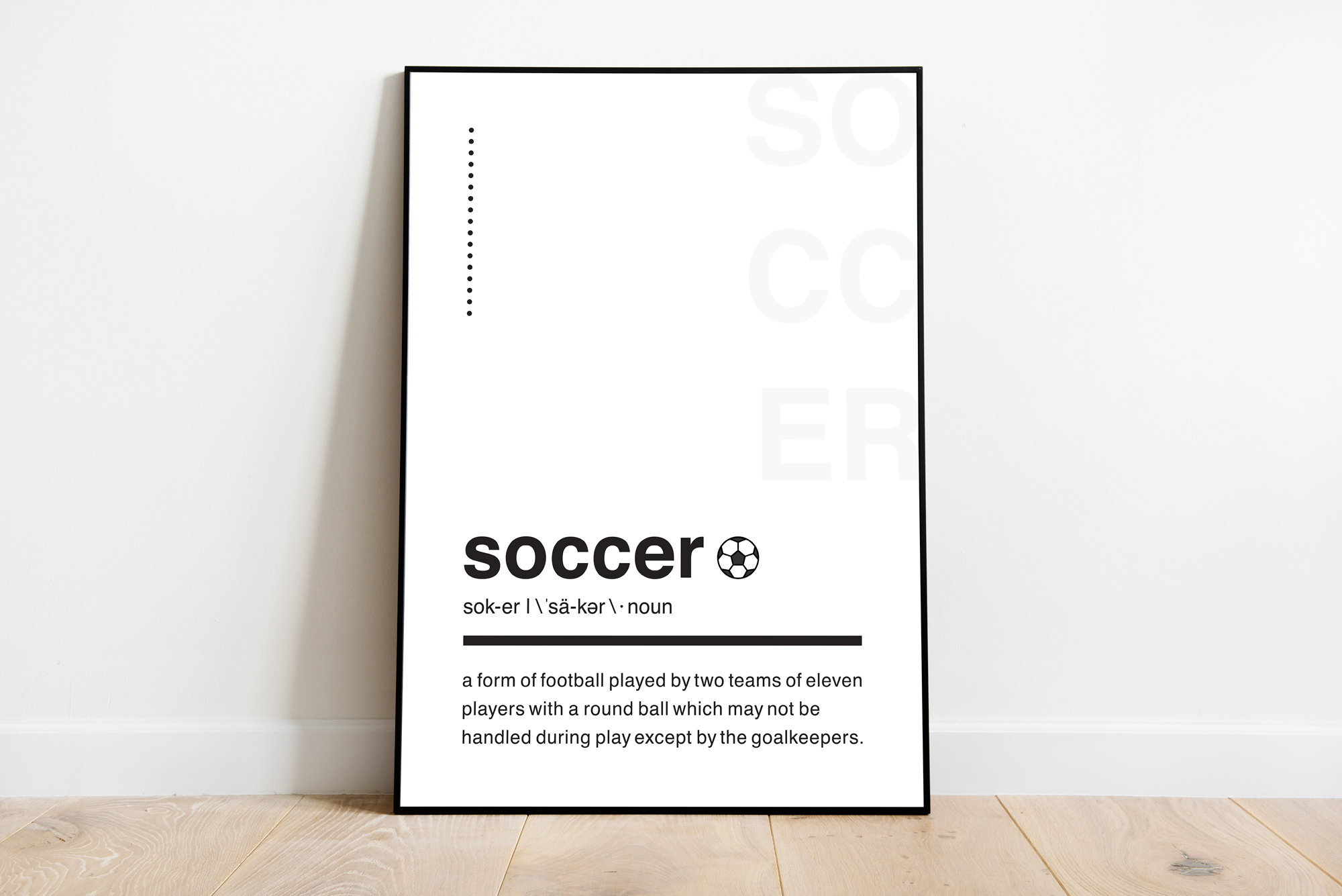 Soccer Definition Wall Art/printable Wall Art/soccer Definition/gift ...