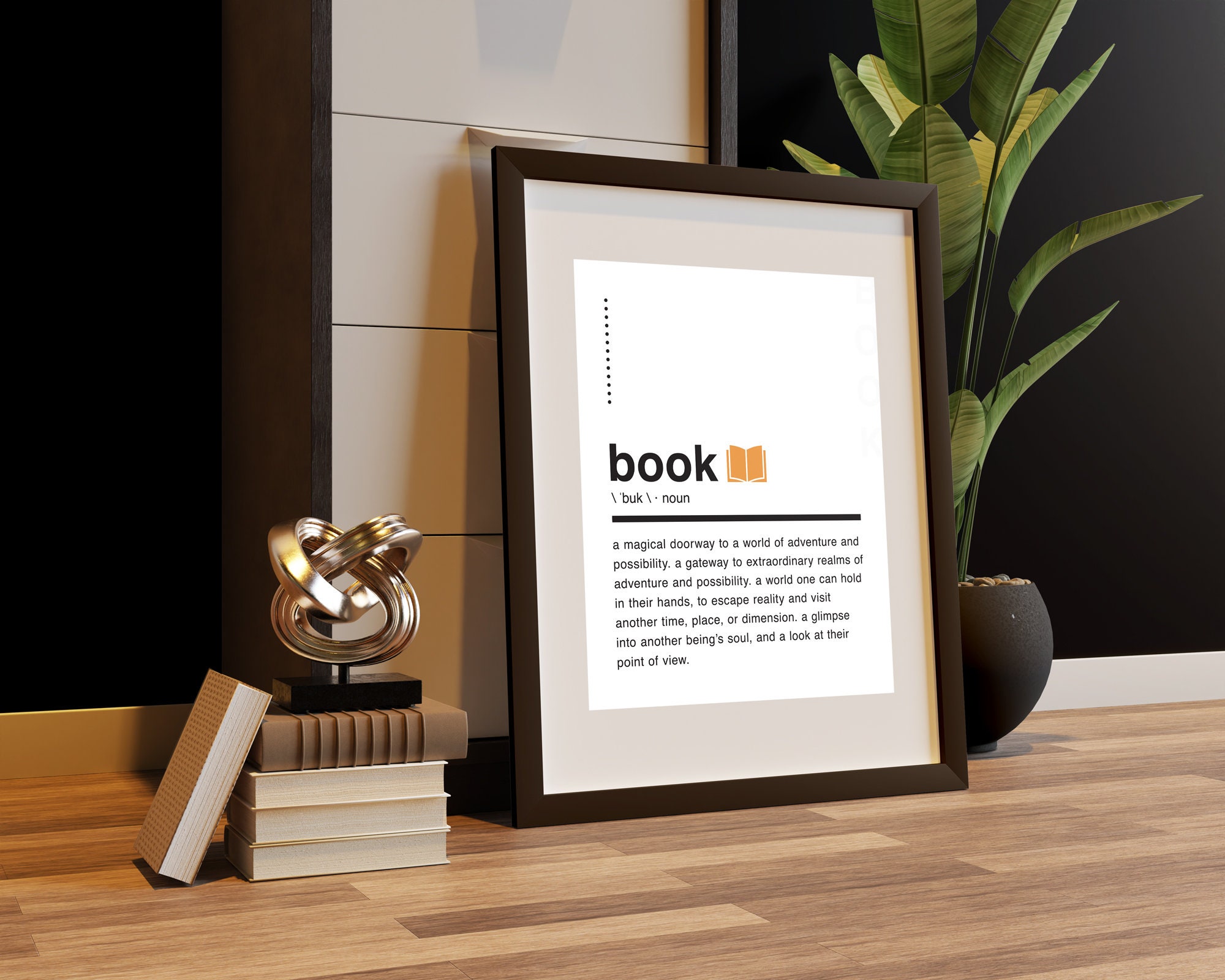 Book Definition Wall Art/printable Wall Art/book Quote/book Definition ...
