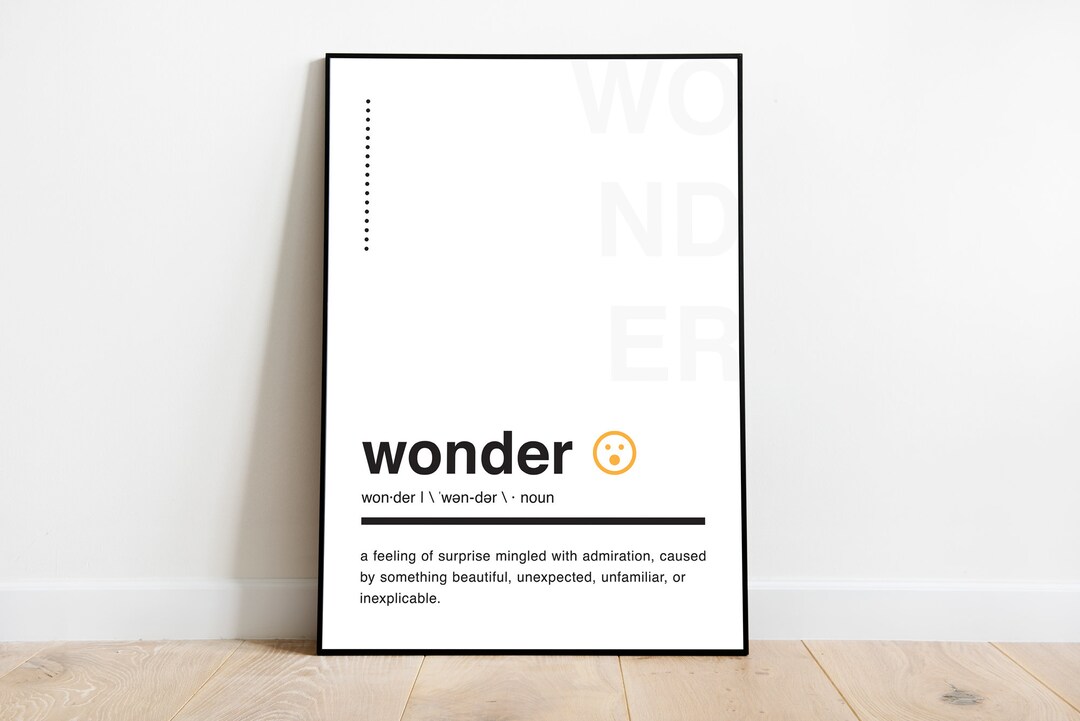 Wonder Definition Wall Art/printable Wall Art/wonder Wall Art/wonder ...