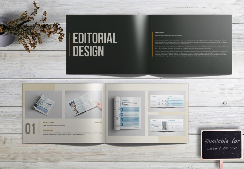 Design Portfolio/photo Album Template/photoshop Template/indesign ...