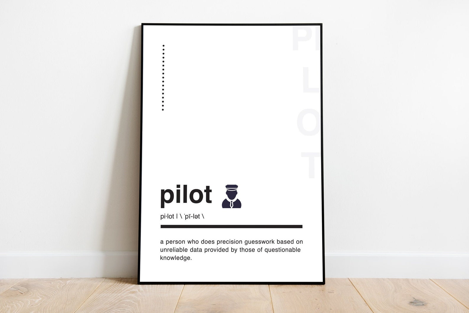 Pilot Definition Wall Art/printable Wall Art/pilot Decor/pilot ...
