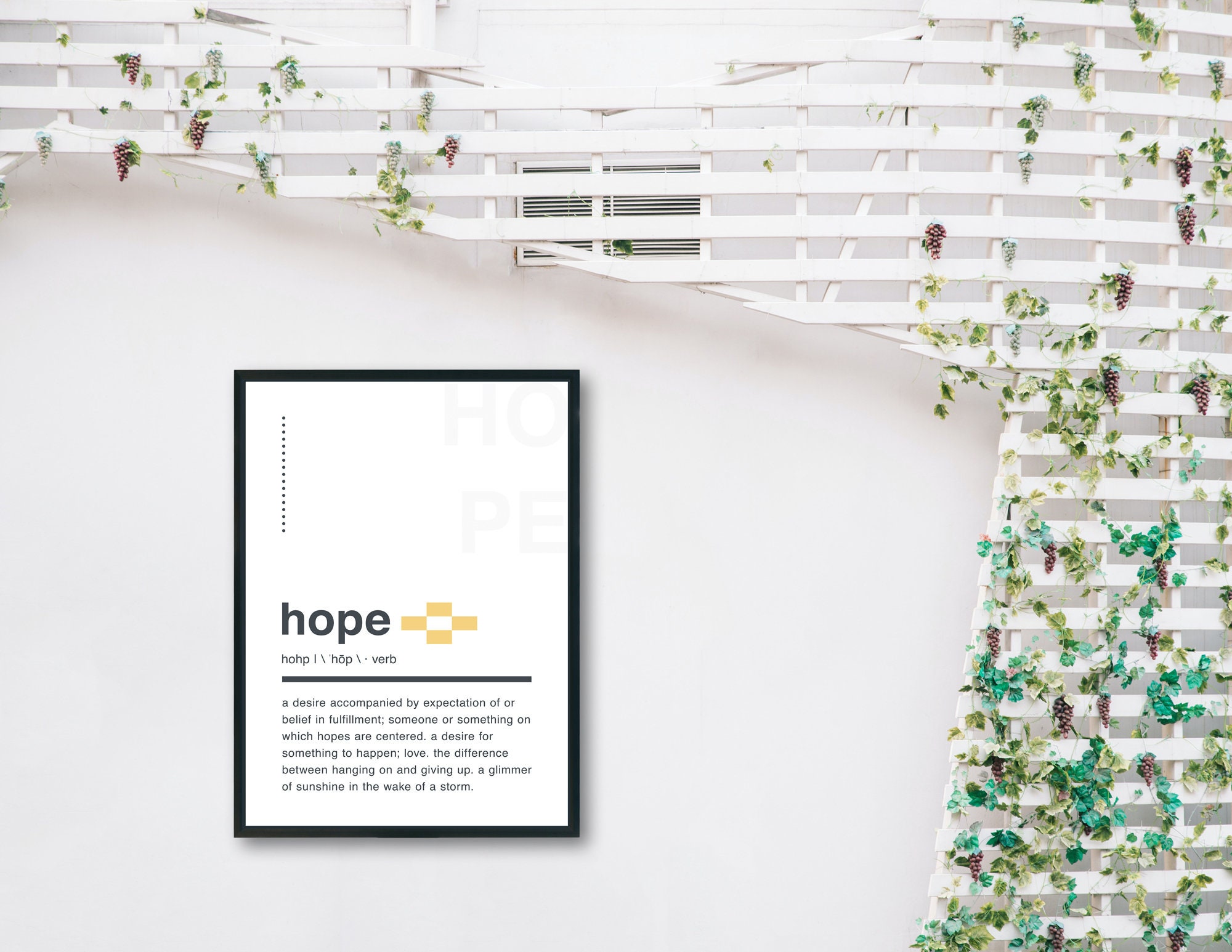 Hope Definition Wall Art/printable Wall Art/hope Definition/hope Wall ...