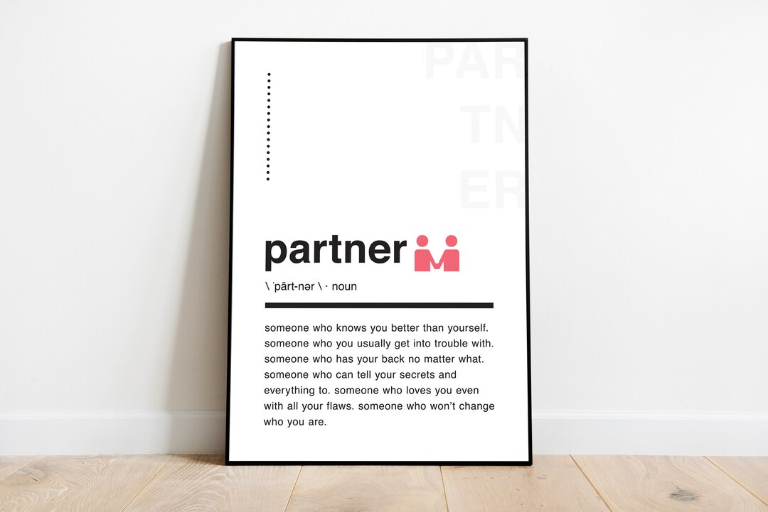 Partner Definition Wall Art/printable Wall Art/partner Wall Art/partner ...