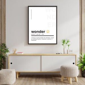 Wonder Definition Wall Art/printable Wall Art/wonder Wall - Etsy