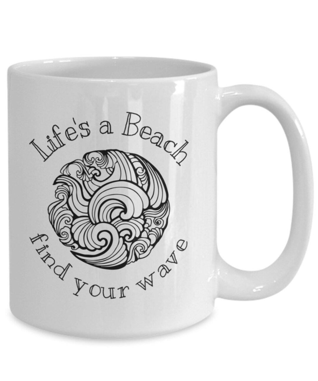 Lifes a Beach Find Your Wave Mug Coffee Cup Fun Gifts for - Etsy