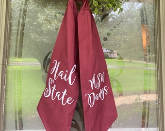 Ms State Wreath Sash - Etsy