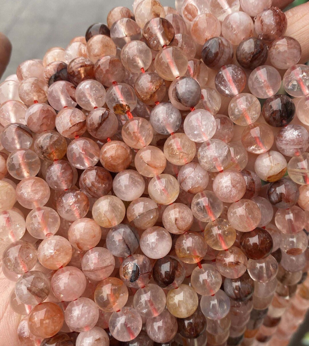 Natural A Red Iron Crystal Beads,round Smooth Beads 6mm 8mm 10mm ...