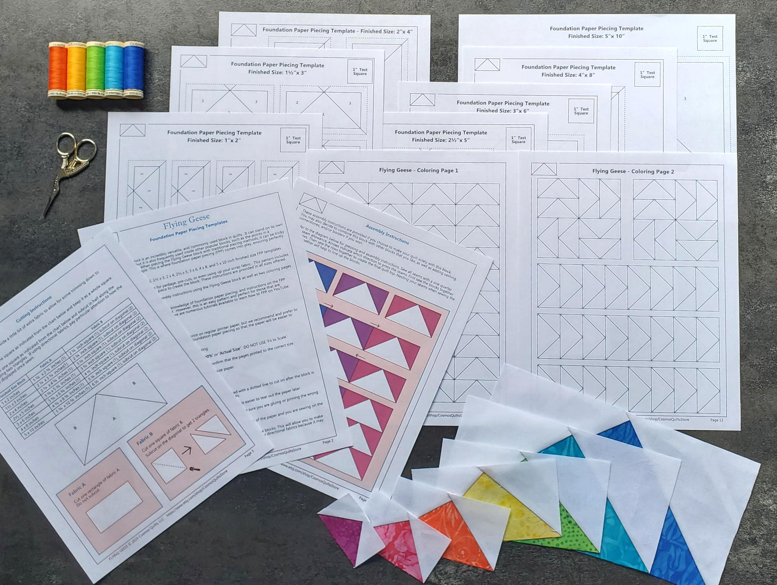 FPP Template Bundle: Includes 5 Patterns (PDF Pattern) - Etsy