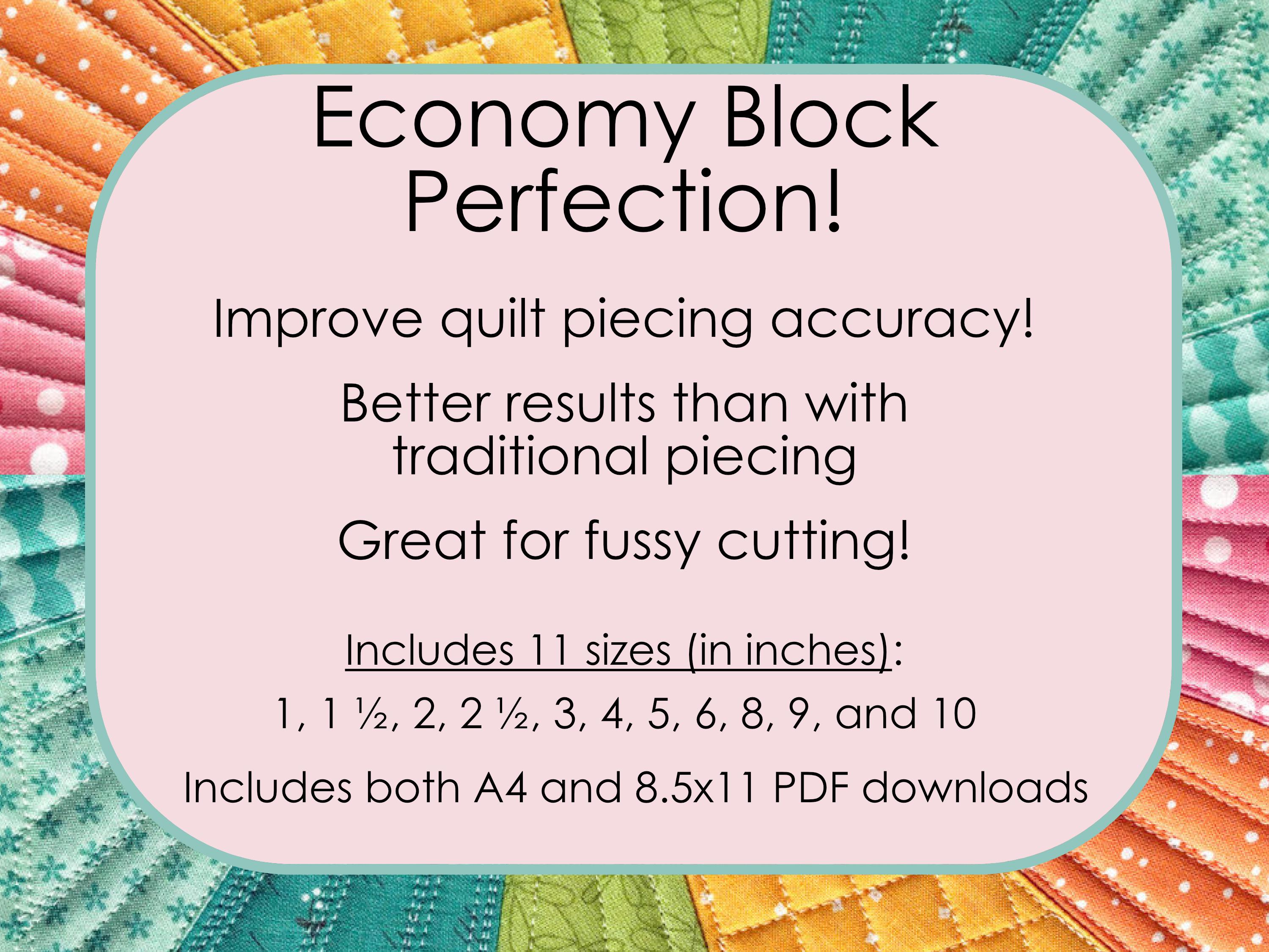 Economy Block FPP Quilt Pattern and Templates (digital Download) - Etsy