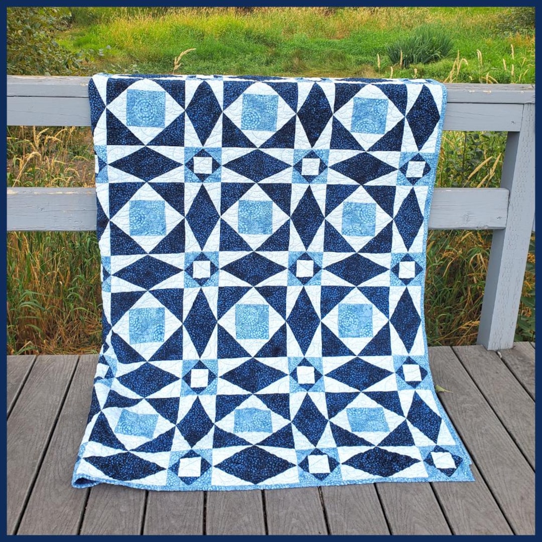 Storm at Sea Quilt Pattern: FPP Templates, 3 Sizes (digital Download ...
