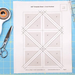 Half Square Triangle Template: Sew Hsts in Bulk (digital Download) - Etsy