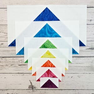 Pre-printed FPP Paper Template Kits - Flying Geese; Foundation Paper ...