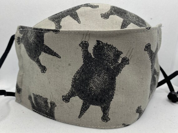 Cat Scratch Fever 3D Mask Black Cat Mask | Etsy