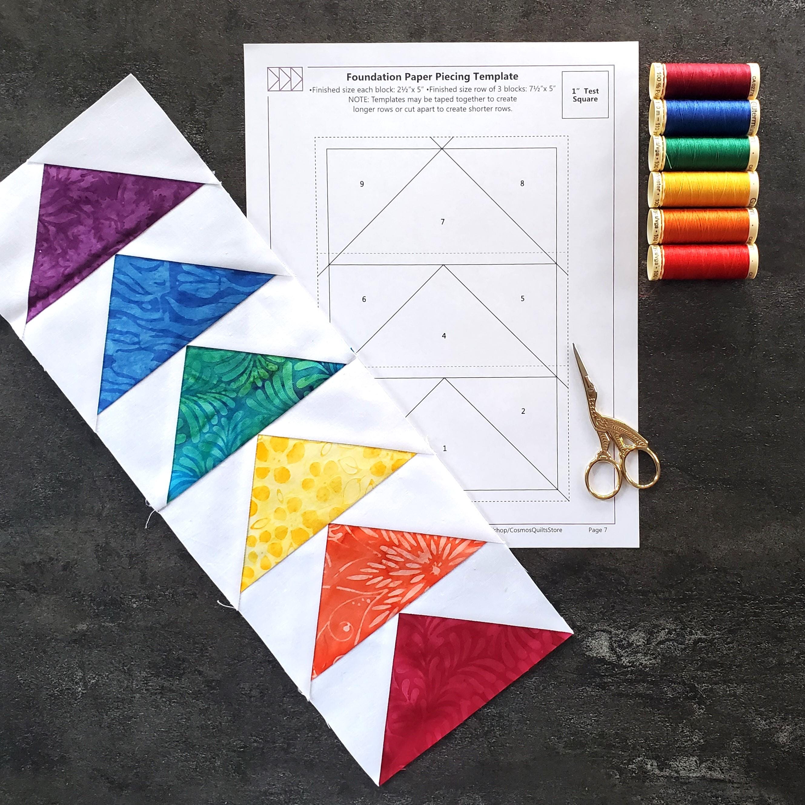 Flying Geese FPP Quilt Block Pattern Bundle: 5 Sizes (digital Download ...