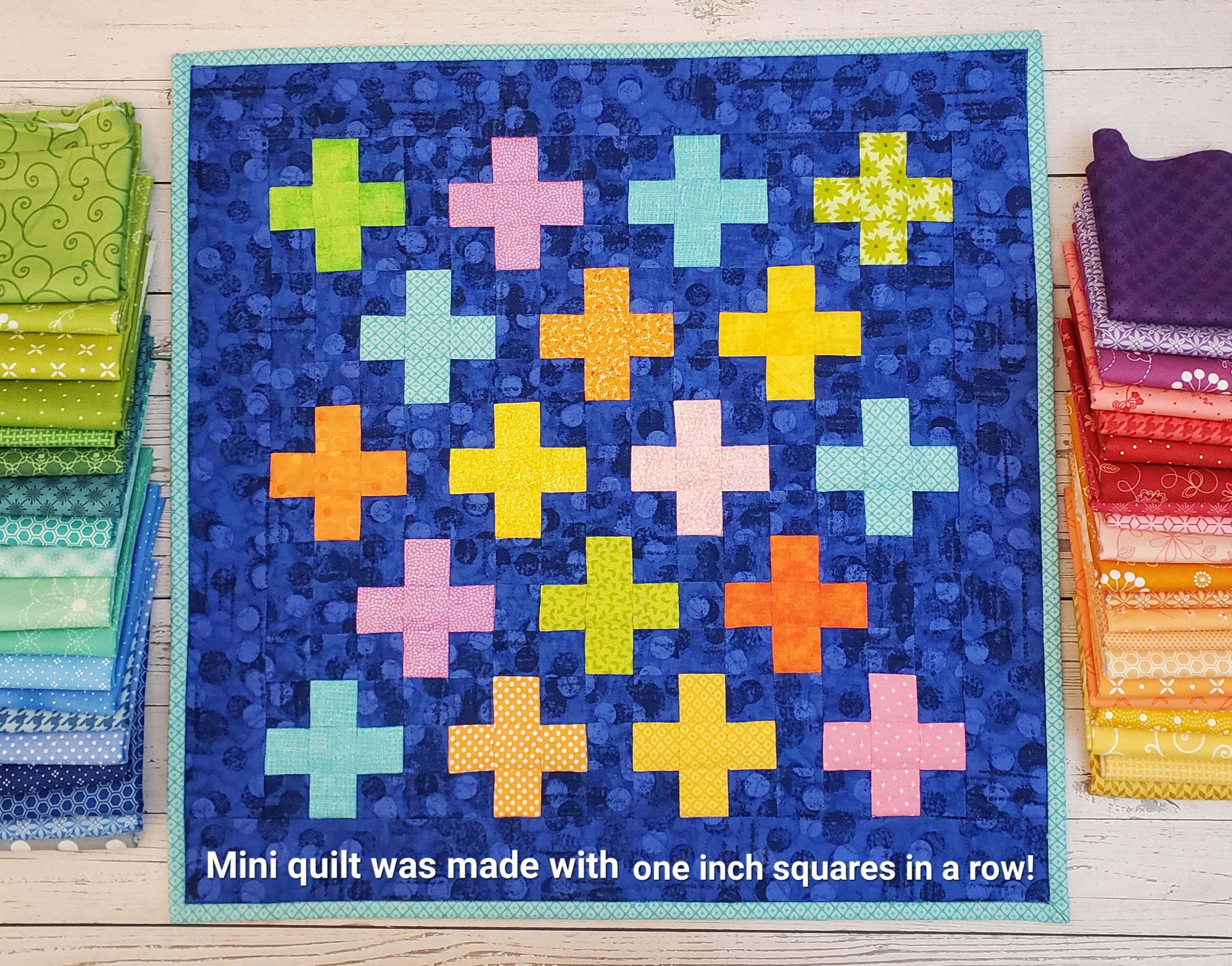 Mini Squares in a Row Quilt FPP Pattern and Templates: 11 Miniature ...