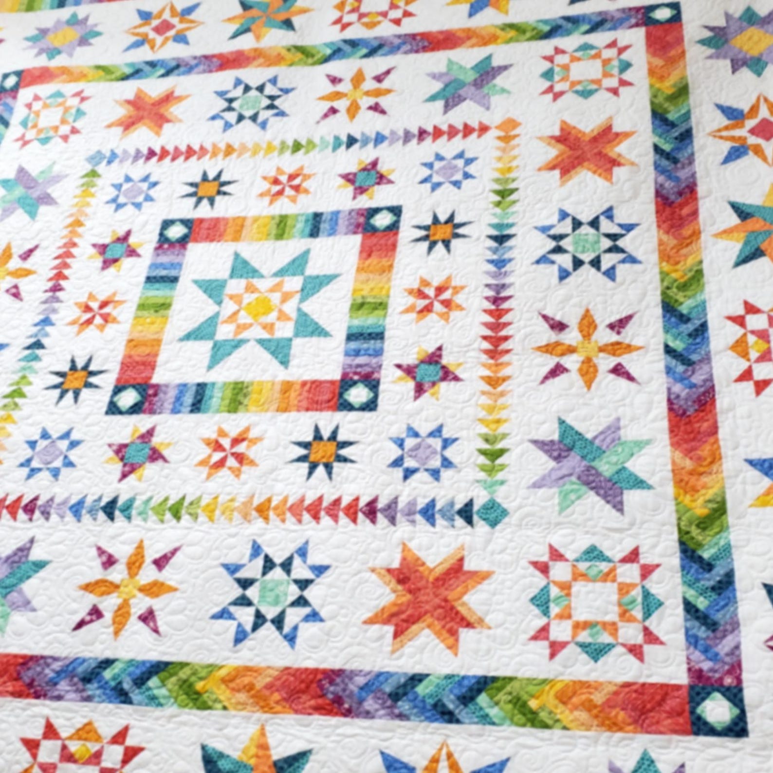 Cosmos Stars Quilt Pattern PDF: FPP Pattern and Templates - Etsy